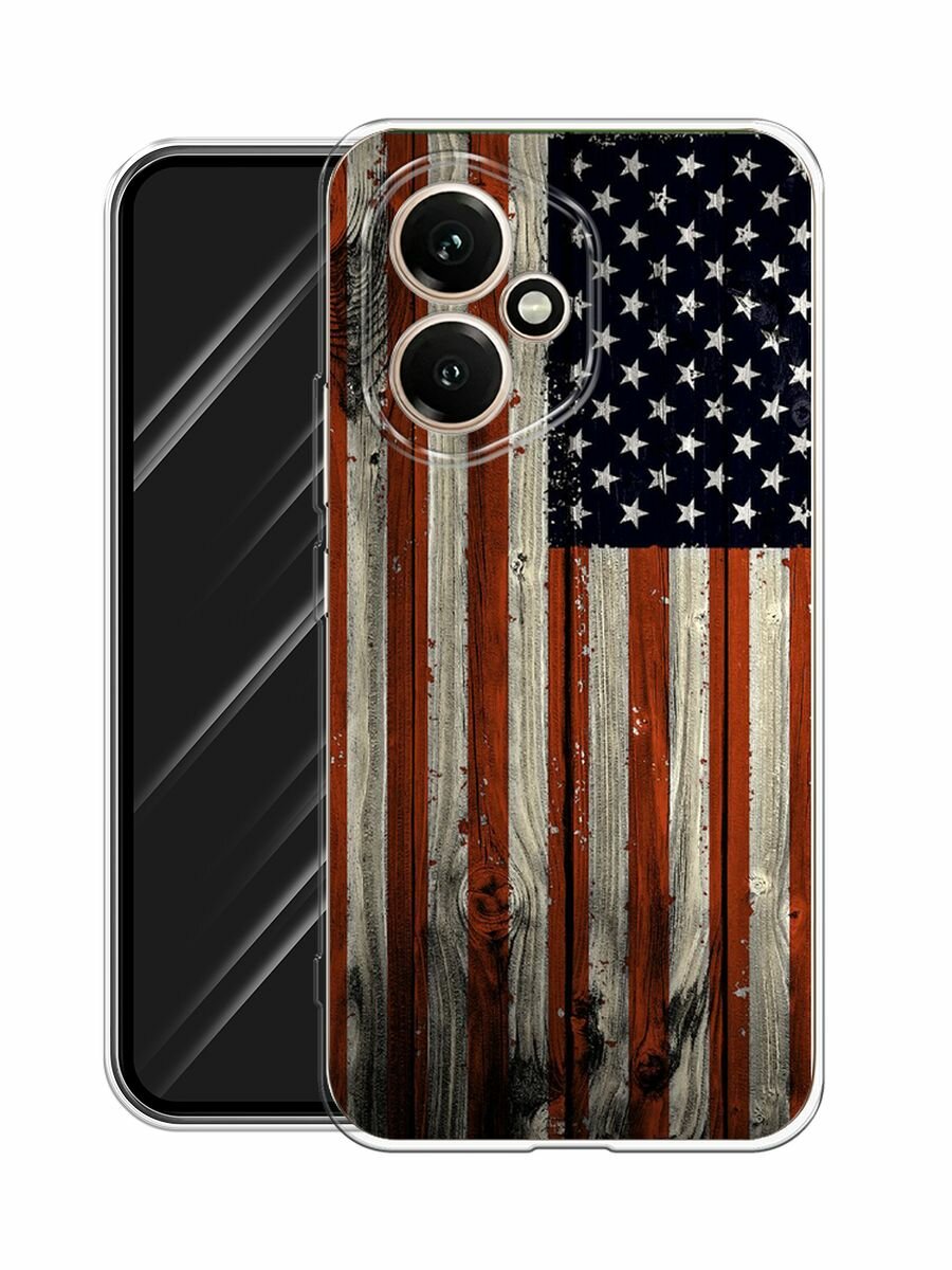 Силиконовый чехол на Honor 400 / Хонор 400 с принтом США — фото 1