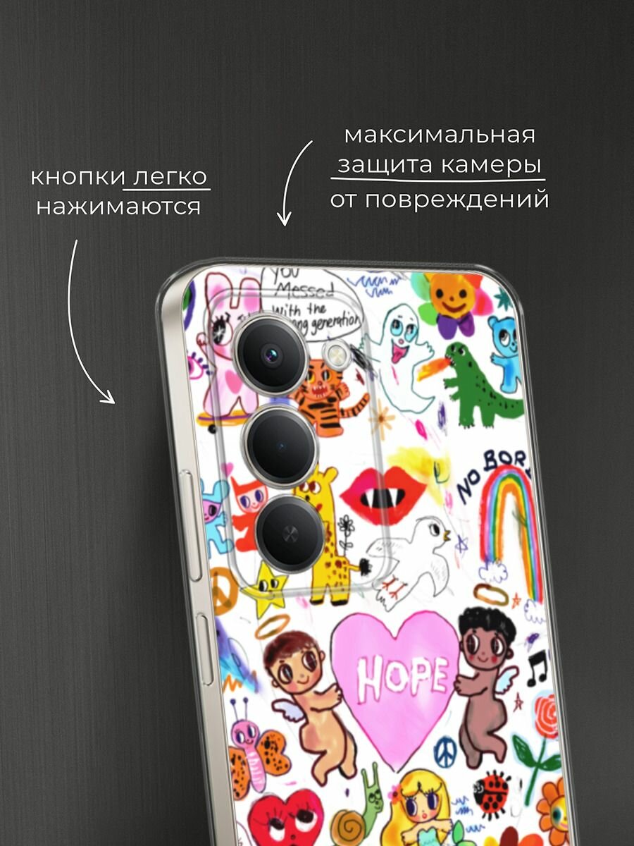 Чехол на Xiaomi Redmi 15 / Сяоми Редми 15 с принтом "Милые рисунки" — фото 1