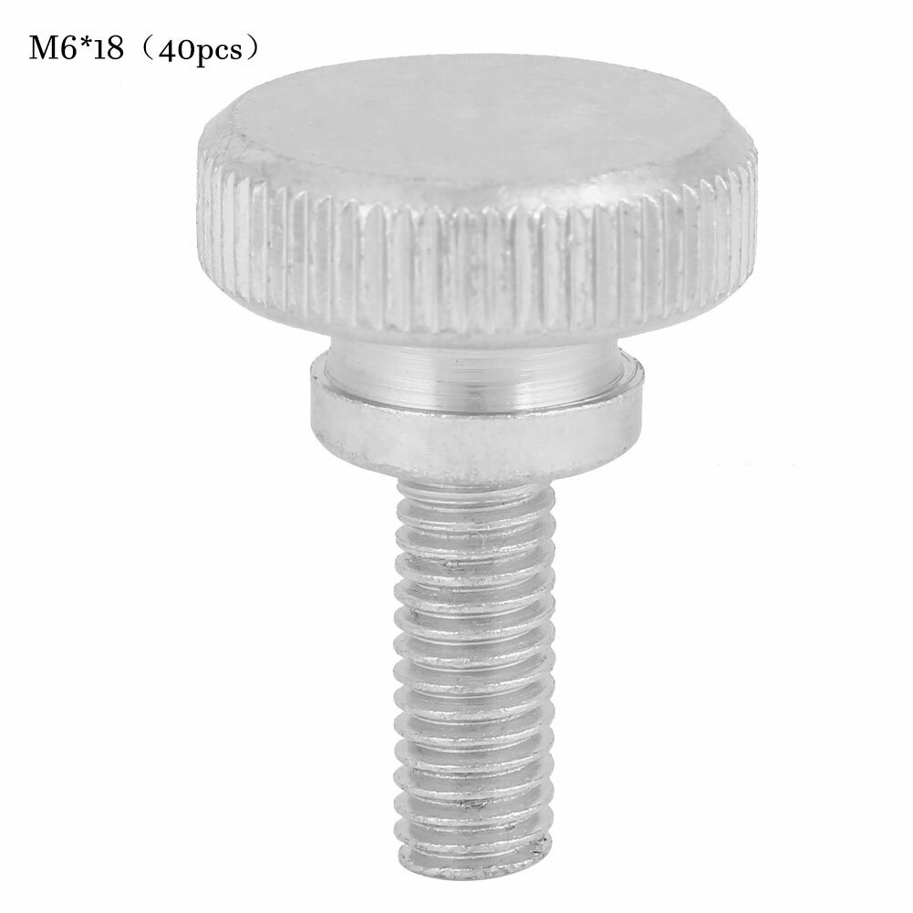 40 шт. оцинкованных винтов с накатанной головкой M6 из углеродистой стали, болты с плоской накатанной головкой M6x18 мм, прочные крепежные элементы для машин, электроники и проектов «сделай сам»