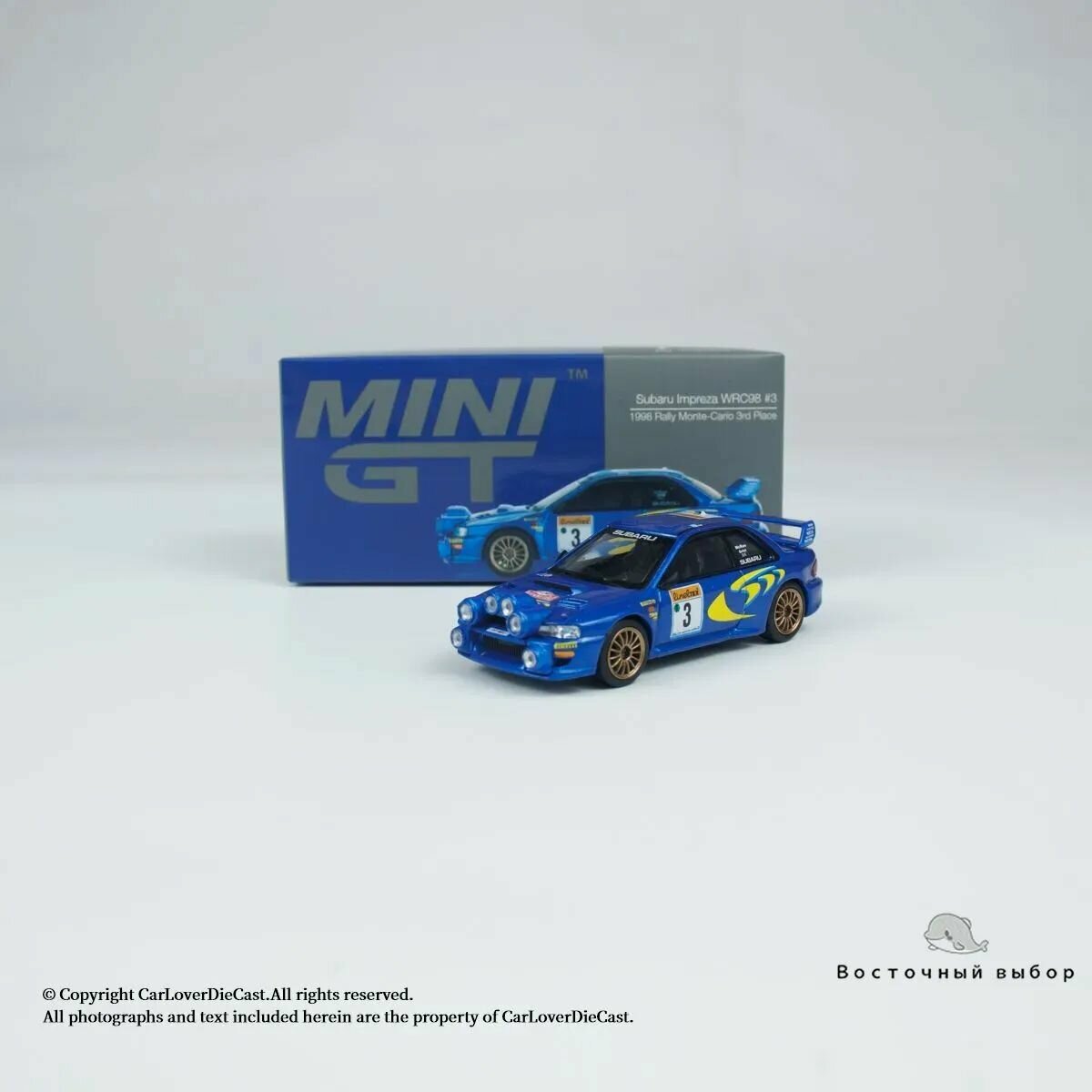 Коллекционная модель 1:64 Subaru Impreza WRC98,1998 Ралли Монте-Карло (3-е место)