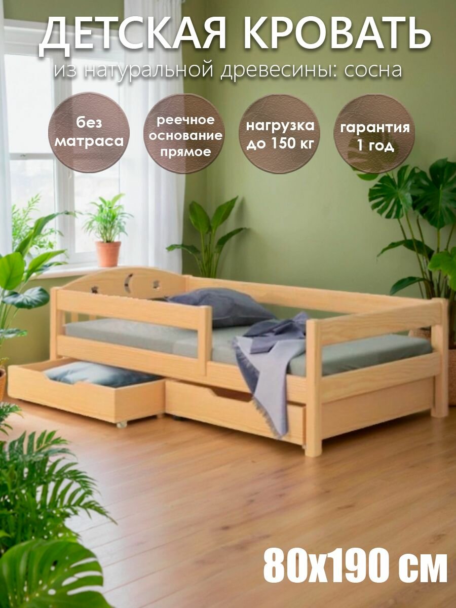 Детская кровать Ника 80x190 см