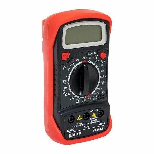 Мультиметр EKF Master MAS830L, цифровой, 200-600В