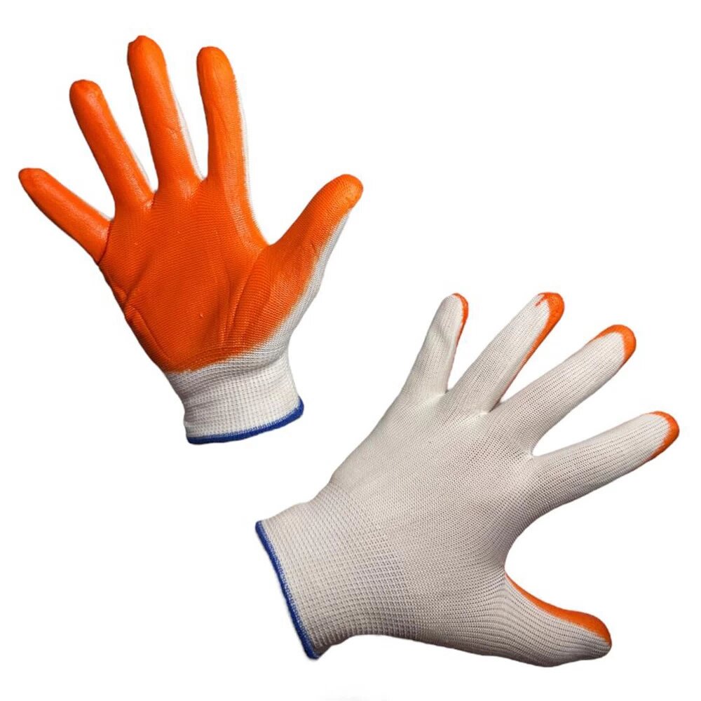 Перчатки полиэстеровые с нитриловым обливом белые 9 (L) 003-03