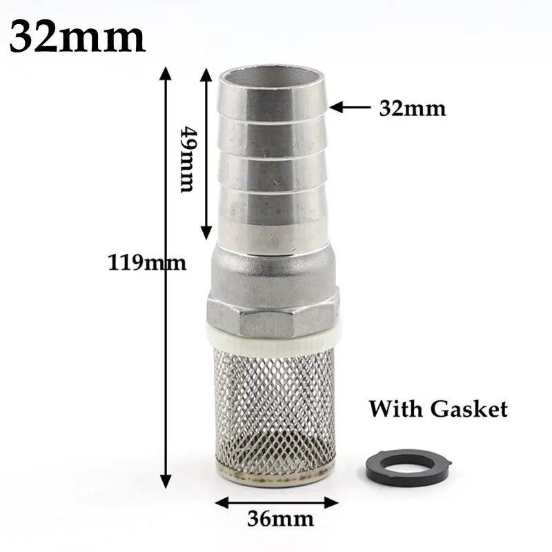 Фильтры для шланга из нержавеющей стали 8-32 мм 32mm, 1pc