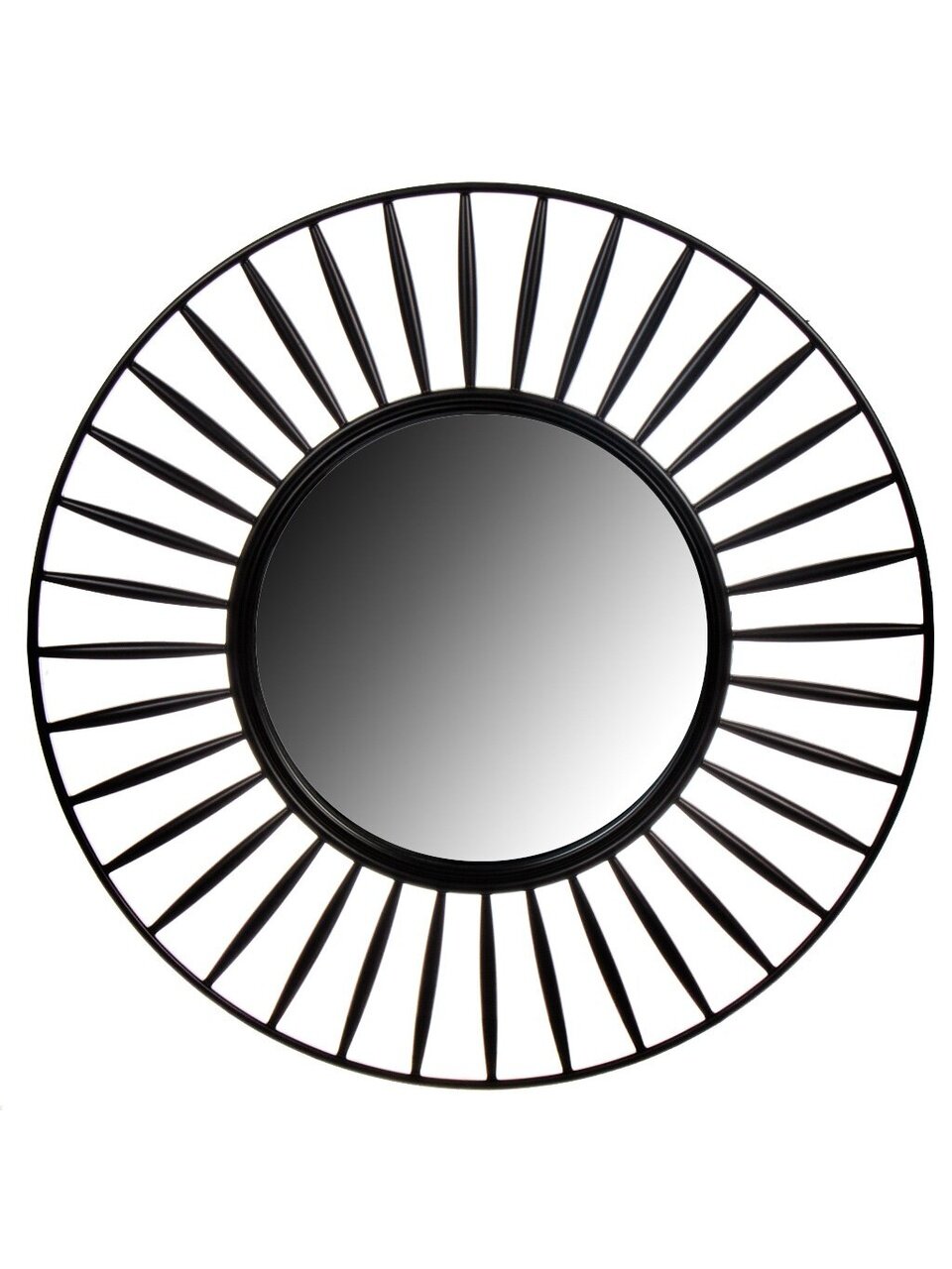 Зеркало настенное круглое 56 см черное пластик Китай Y6-10562