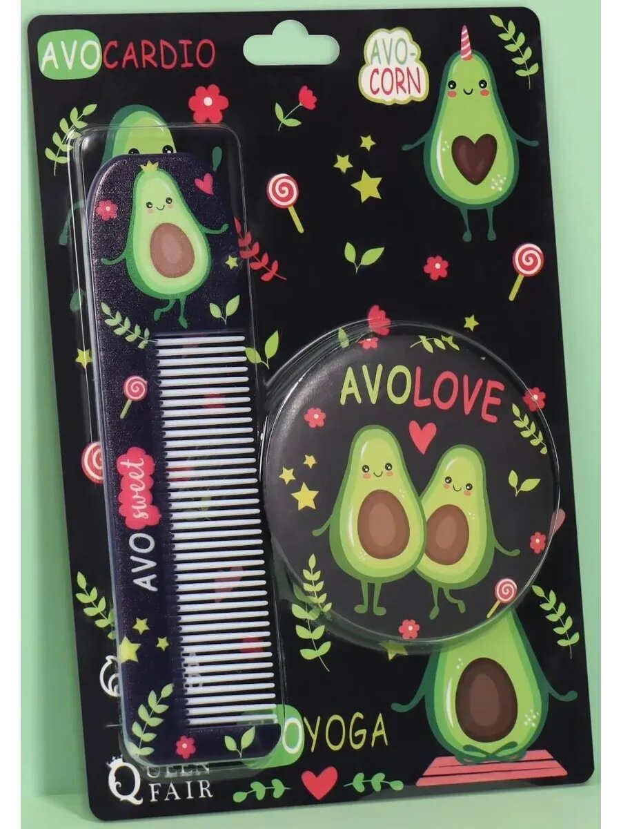 Подарочный набор, зеркало, расческа детская для волос