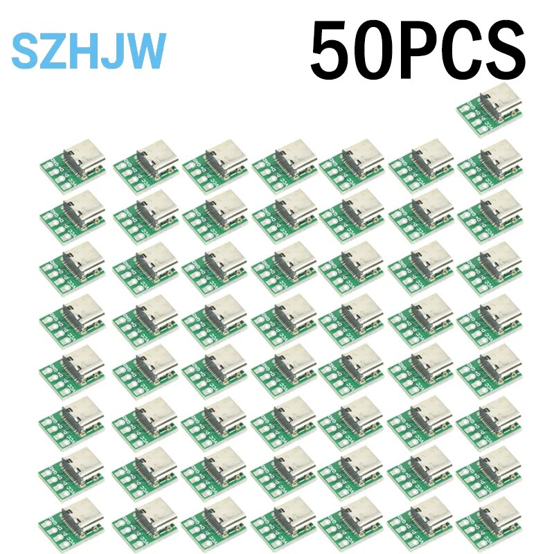 50шт USB 3.1 Type C адаптер SZYTF, цвет 50pcs