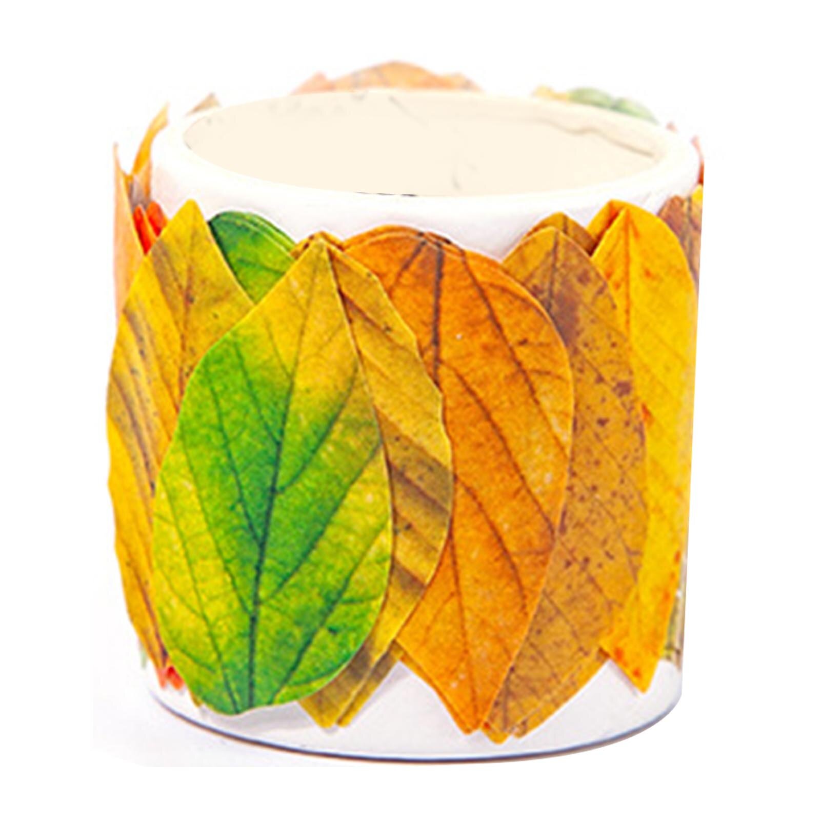 Осенние листья, клейкие ленты-наклейки, красочные, декоративная клейкая лента для ведения журнала, DIY арт-крафт