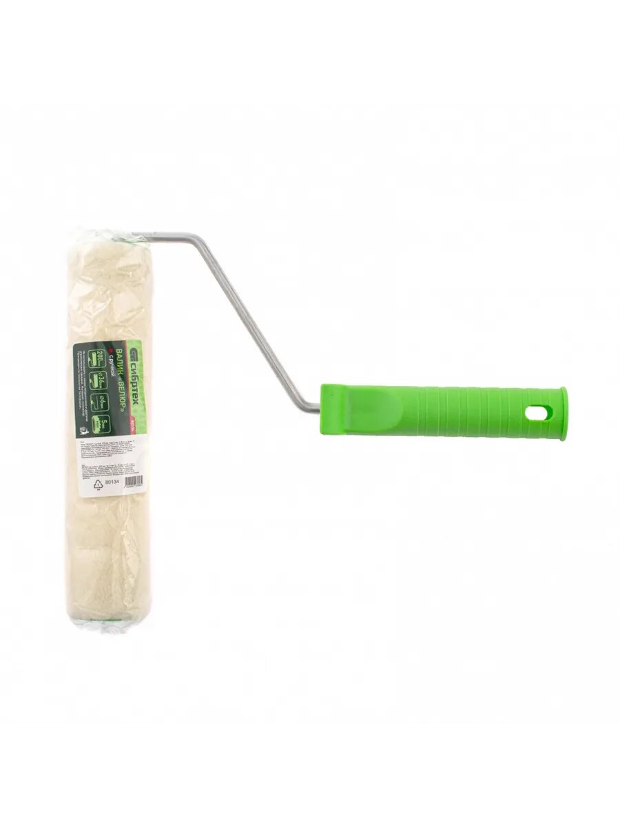 Валик Велюр с ручкой, 200 мм, ворс 5 мм, D , СИБРТЕХ, 80134