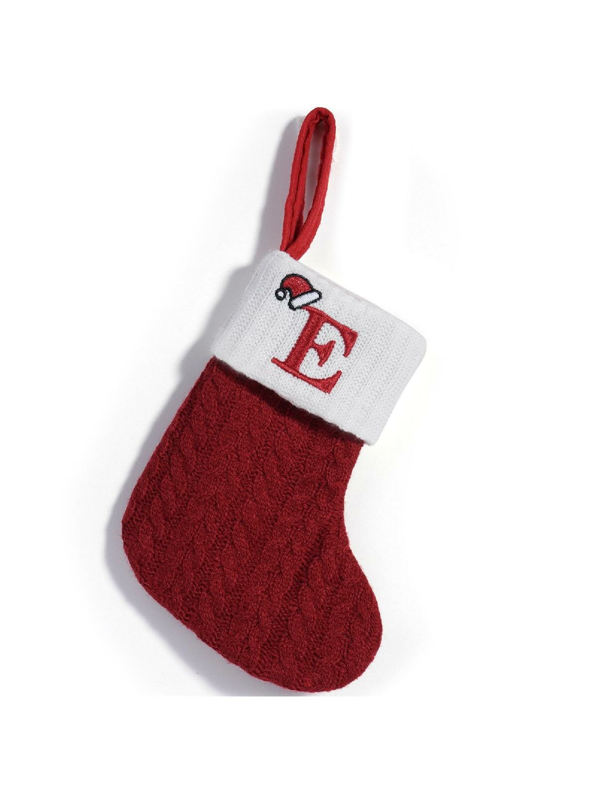 Индивидуальные вязаные чулки с рождественскими буквами для праздничного украшения дома и офиса