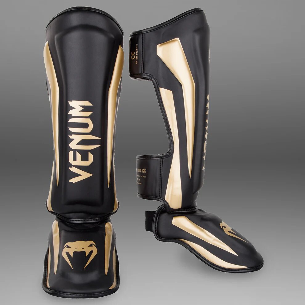Щитки Venum Elite Standup Black&Gold size M