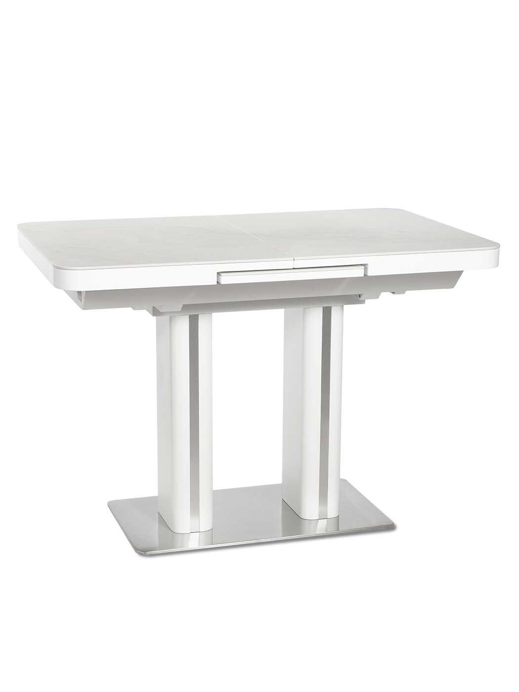 Стол керамический раздвижной DARIO 110 MILKY WAY SH CER, 110(145)х70 см (керамика глянцевая/молочный)