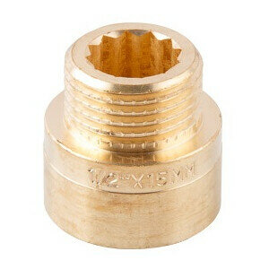 Удлинитель латунный внутренняя-наружная 1/2"X15 мм AV ENGINEERING (AVE301002)