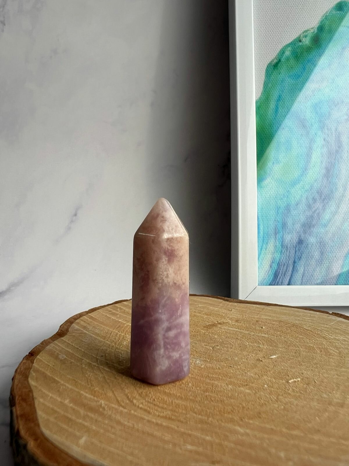 Кристалл Кунцит, минерал 37-40 мм.