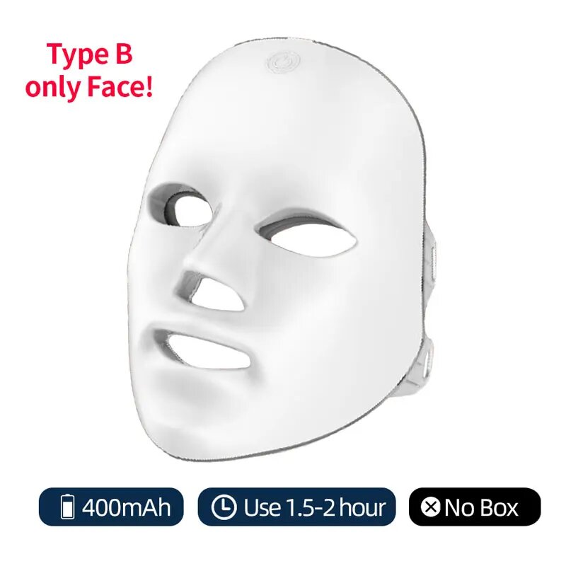 Wireless 7 Colors LED Face Mask Foreverlily Type B-400mAh