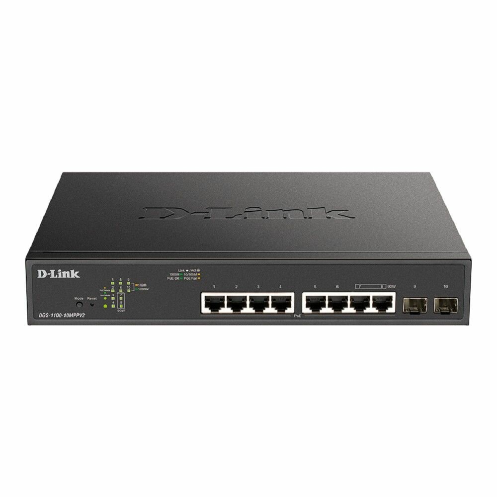 D - Link, Настраиваемый L2 коммутатор DGS - 1100 - 10MPPV2 A3A, Power over Ethernet (PoE)
