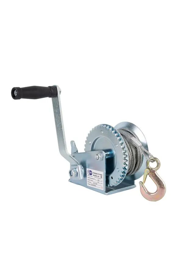 1006131 Лебедка ручная TOR ЛФ-1000 (FD) г/п 0,4 т длина троса 10 м