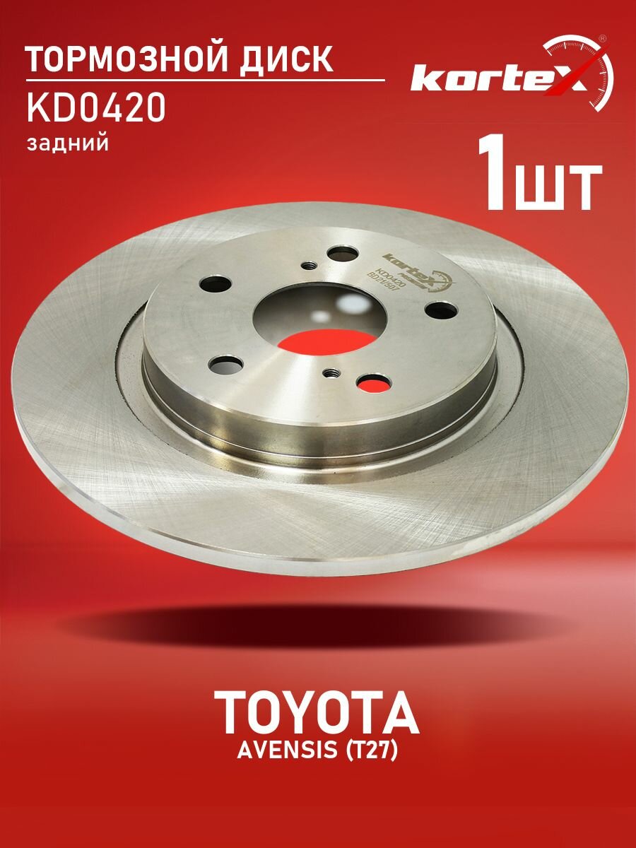 Тормозной диск Kortex для Toyota Avensis, Corolla, задний