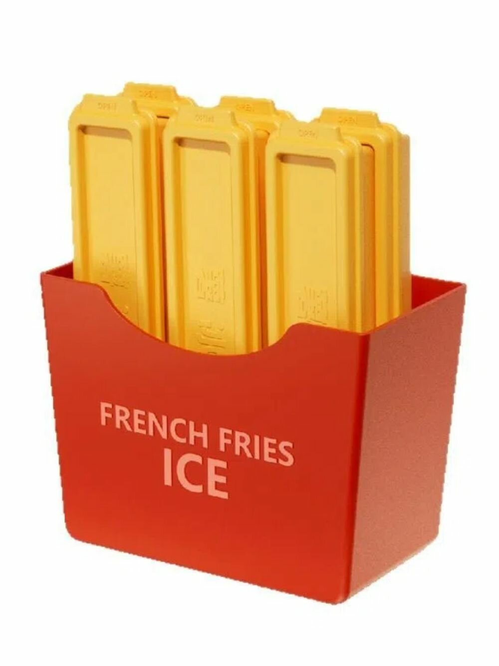 Магнитный длинный отсек для льда с изображением картошки фри, домашние формы для кубиков льда