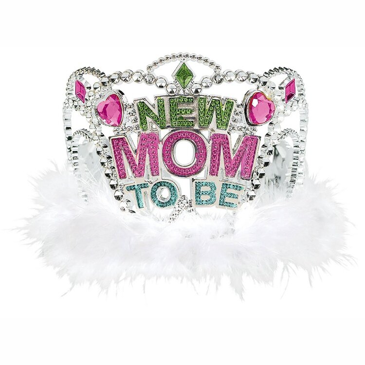 Карнавальная тиара КНР марабу, со стразами, MOM TO BE