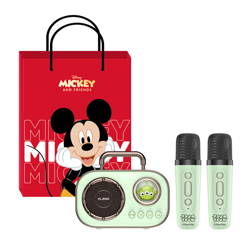 Bluetooth-колонка Disney Dual Band шумоподавляющая, зеленая, holiday limited edition exclusive, два микрофона