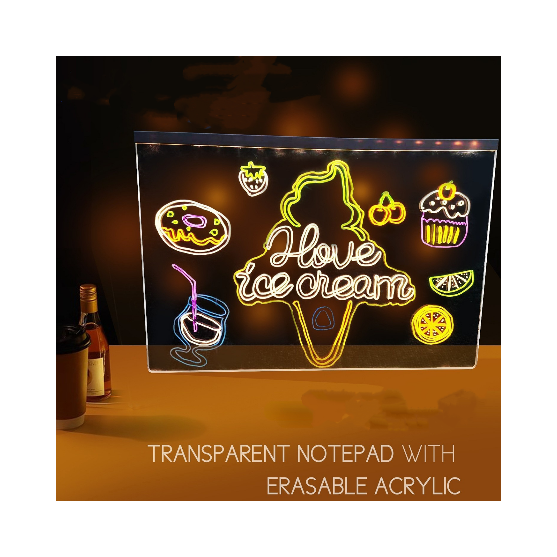 Детские игрушки, детская светящаяся доска для рисования, акриловая доска для рисования, 30*20 см