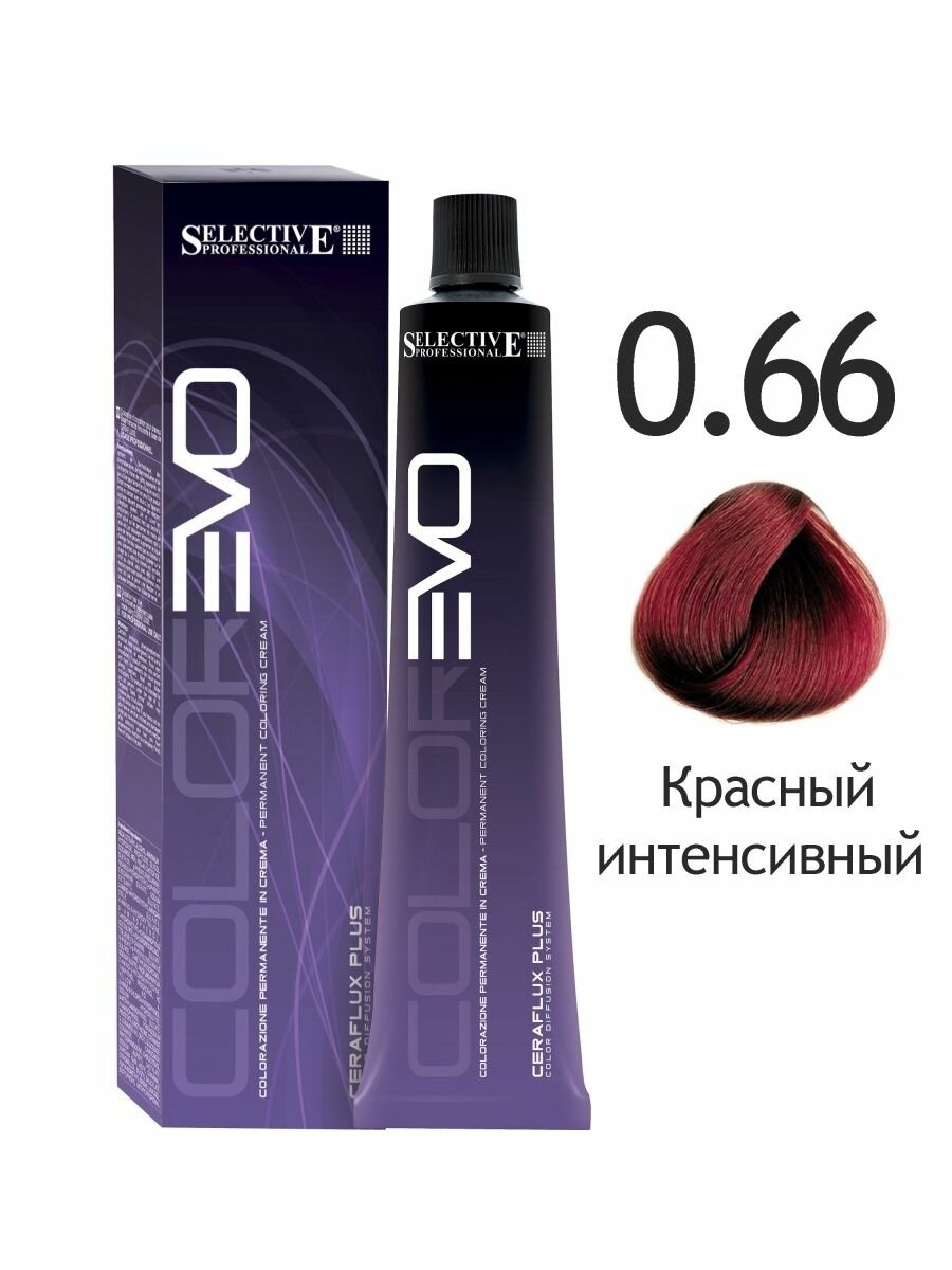 Краска для волос Selective Professional COLOREVO 0.66 красный интенсивный, 100 мл