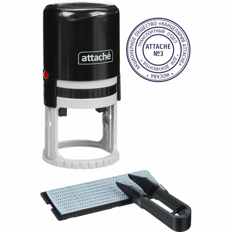 Печать самонаборная круглая Attache 2 круга R40 8020, 1766859