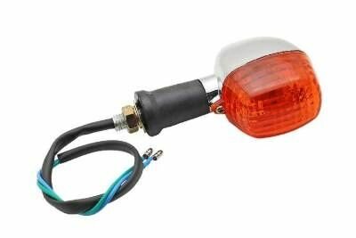 Боковой фонарь ALPHA гибкий прямоугольный хром, оранжевый рассеиватель