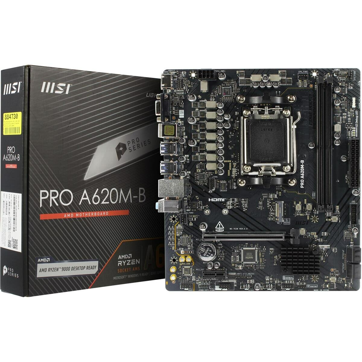 MSI PRO A620M-B (RTL) AM5 PCI-E Dsub+HDMI 2.5GbLAN SATA MicroATX 2DDR5