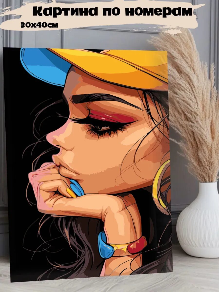 Картина по номерам девушка