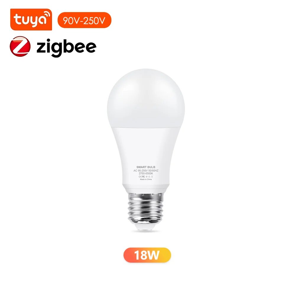 Arteco Светодиодная лампа Zigbee RGB+CW+WW E27 15W/18W 1pcs Zigbee 18W