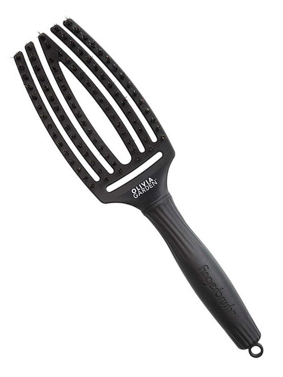 Щетка для волос Fingerbrush Care Iconic Boar&Nylon Full Black M