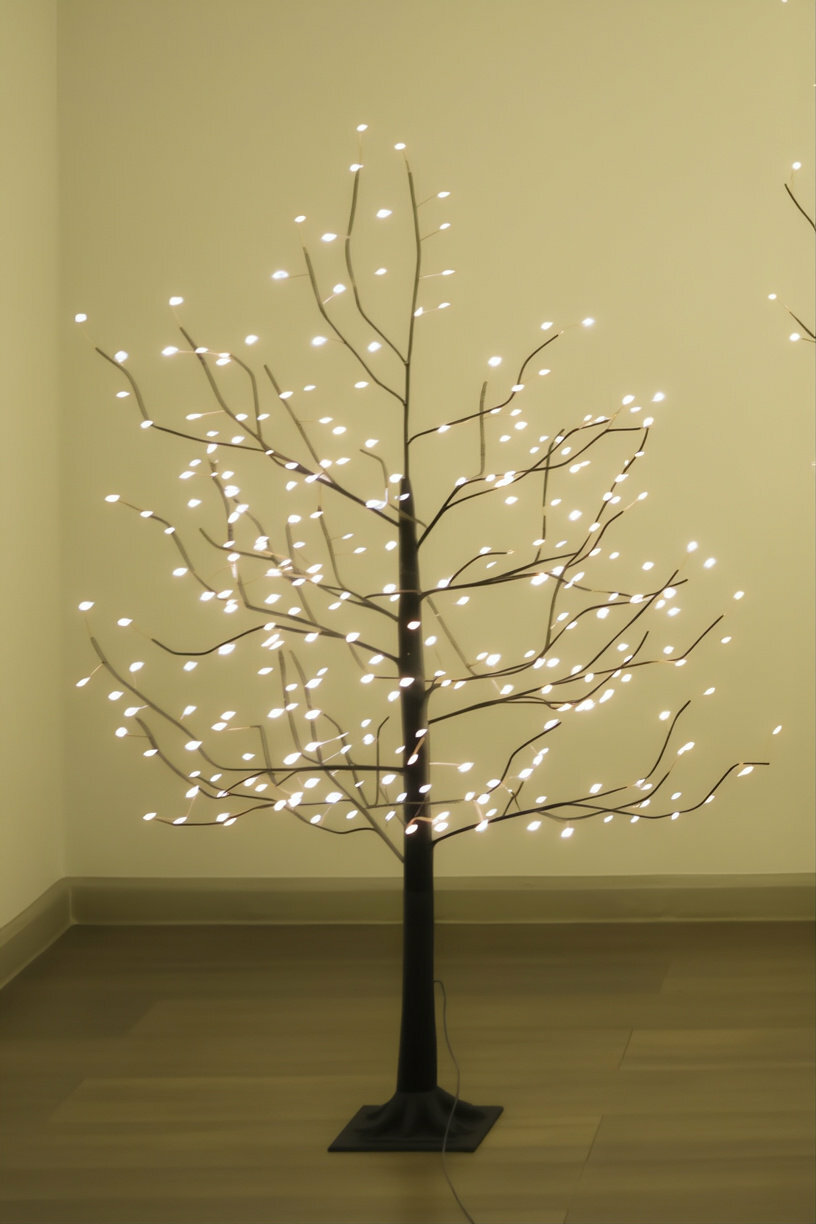 Декоративное светящееся дерево монтальт, коричневый, 288 тёплых белых микро LED-огней, 120 см, уличное, Winter Deco 4070734