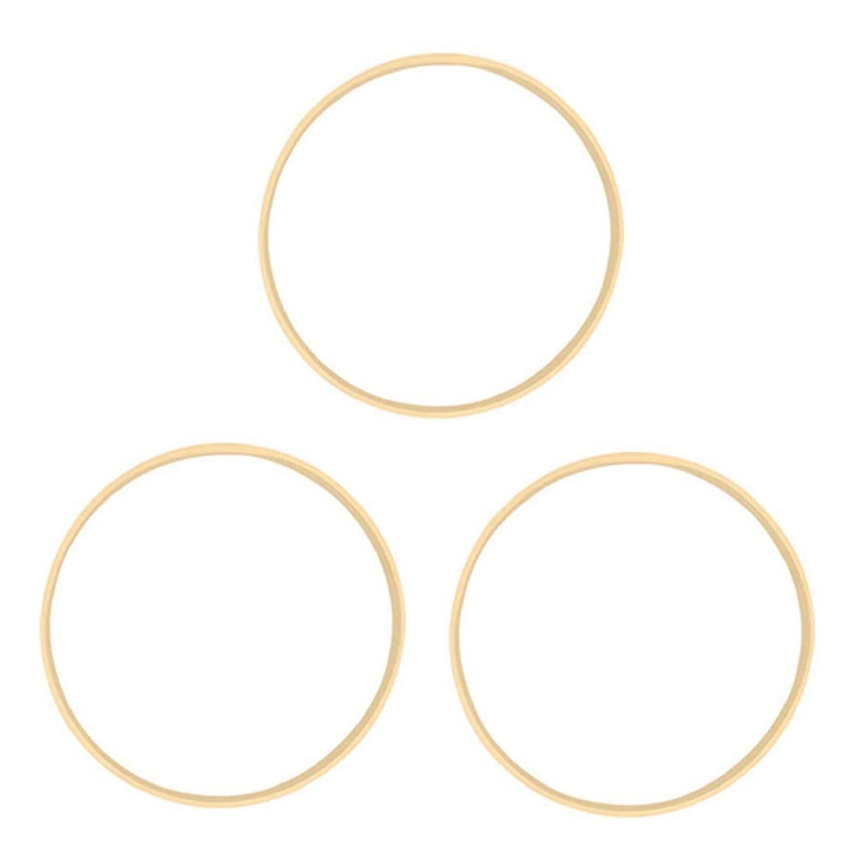 Набор 3 шт бамбуковых колец 18 см, деревянные обручи для венков и ловцов снов, кольца для рукоделия и макраме, декор для дома и сада, оформление свадебных венков