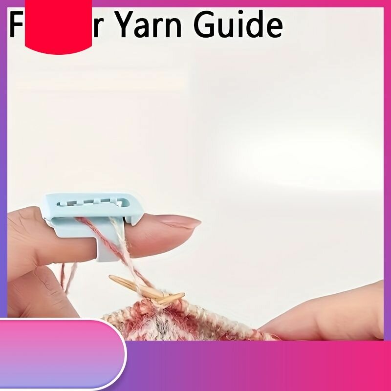 Эксклюзивный набор из 10 инструментов для вязания, направляющие для пряжи, разделители пальцев и наперстки из пластика аксессуары для вязания свитеров и хэндмейда