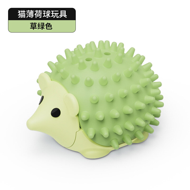 Новые продукты горячие продажи ежа кошачий мятный шарик лизать лизать кошачий игрушка многофункциональная зеленый
