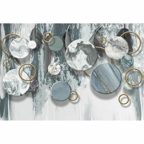 Фотообои флизелиновые Мраморное панно Flizetto 400х270 см