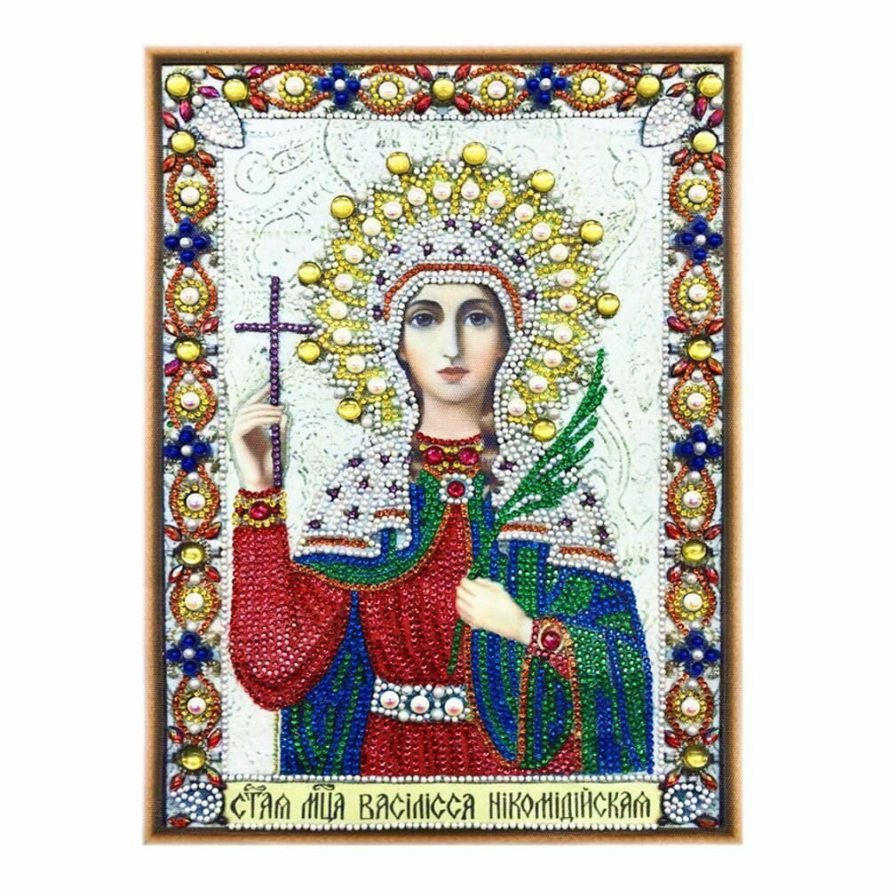 Картина из алмазной мозаики 30x40 см, инкрустированная стразами, без рамы, портрет/Мадонна/декоративный подарок