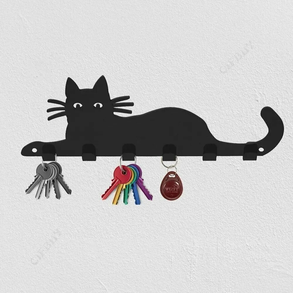 CIFbuy Ключница настенная "кошка" с 6 крюч.