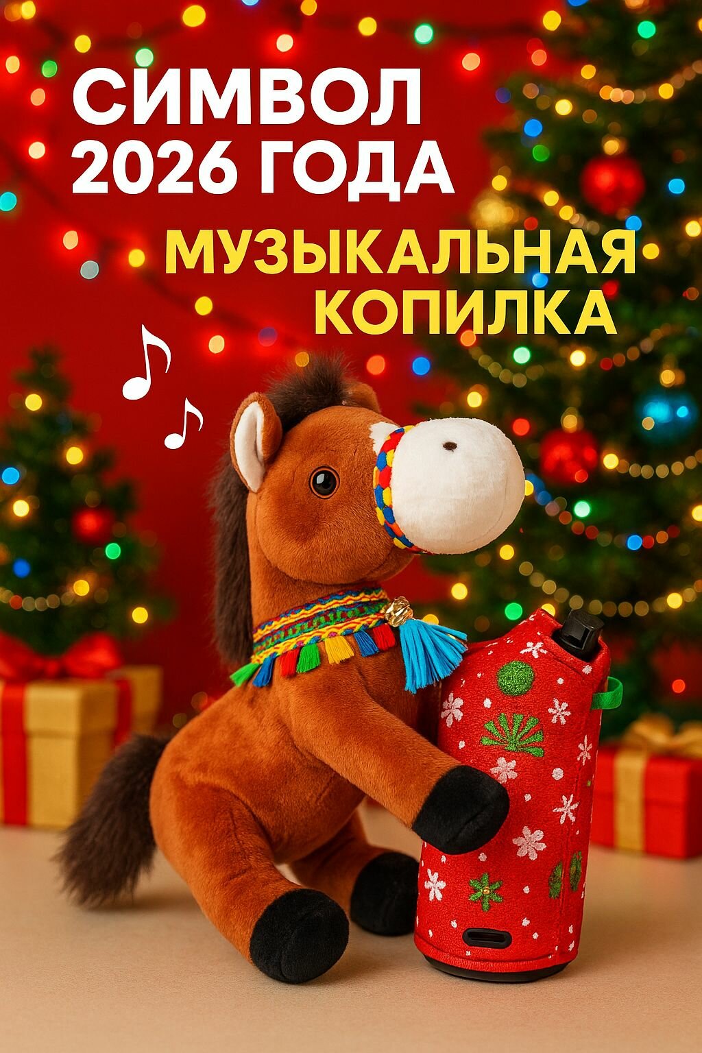 Лошадка с музыкальной с копилкой