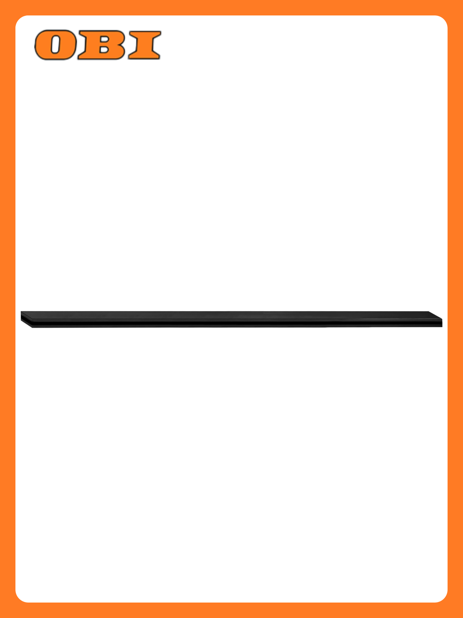 Профиль Orbis Квадро черный, металл, длина аксессуара 160 см, количество в упаковке 1 шт