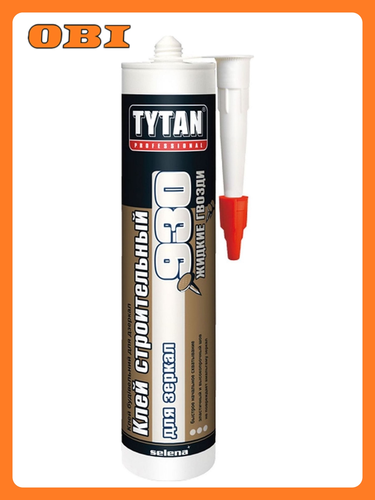 Клей монтажный TYTAN №930, для зеркал и металла, термостойкий, 380г