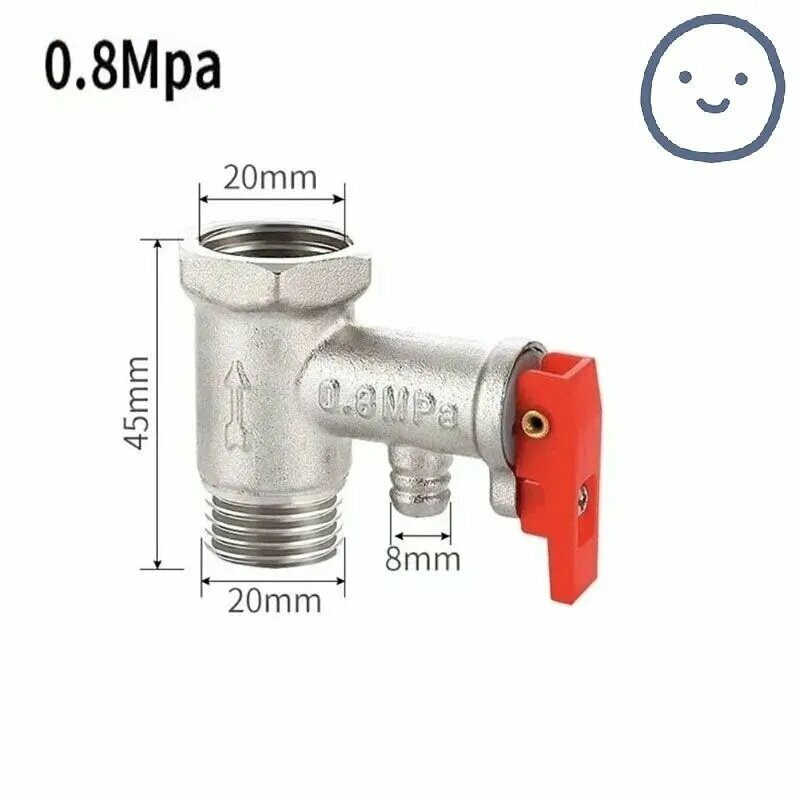 Клапан предохранительный для водонагревателя 1/2" 0.8Mpa