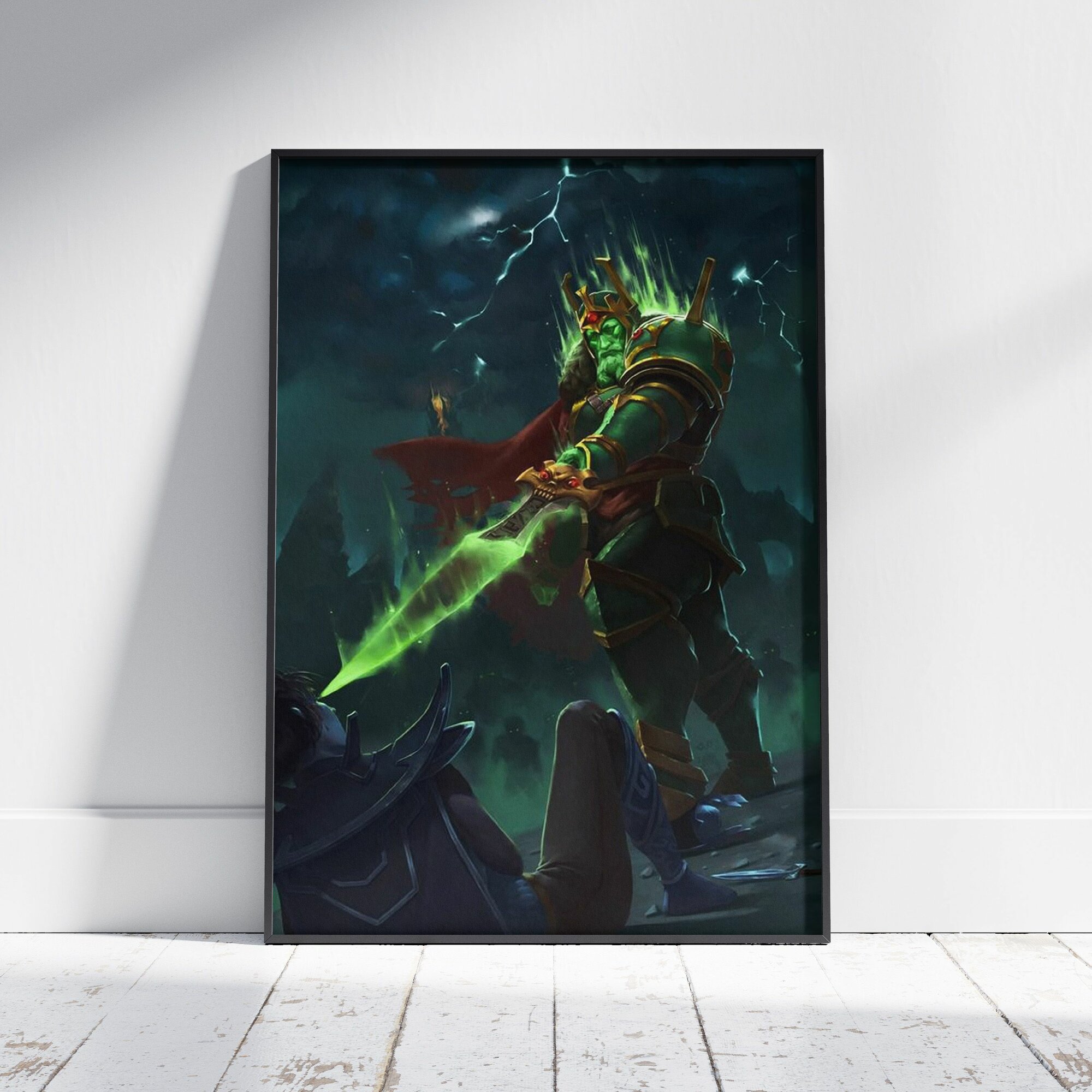 Плакат на стену для интерьера Dota 2 (Wraith King 2) - Постер по игре формата A3 (30х42 см)