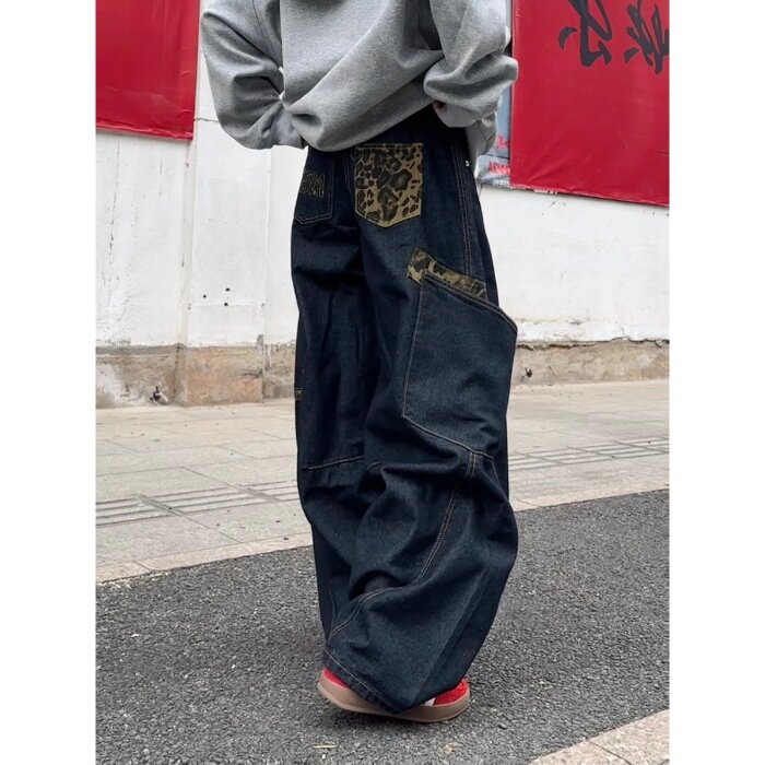 LUO Джинсы для брейк-данса Девушки Модные Легкие Эластичные хлопковые, Размер_XL