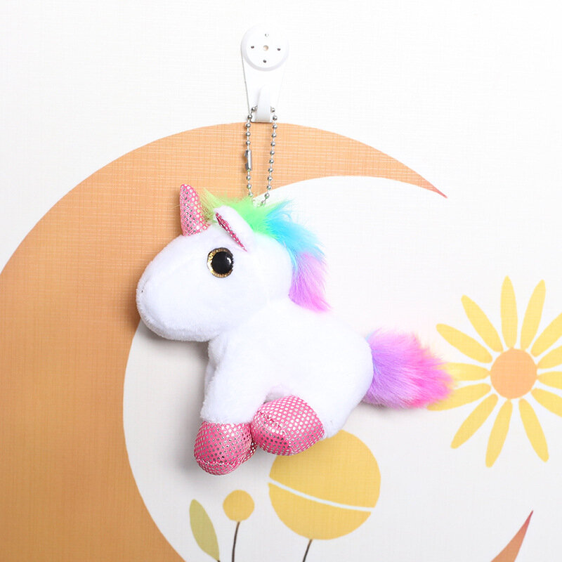 Плюшевая игрушка-единорог, милая кукла-лошадка, подарок для девочки, подвеска для сумки, брелок-подвеска Красный нога