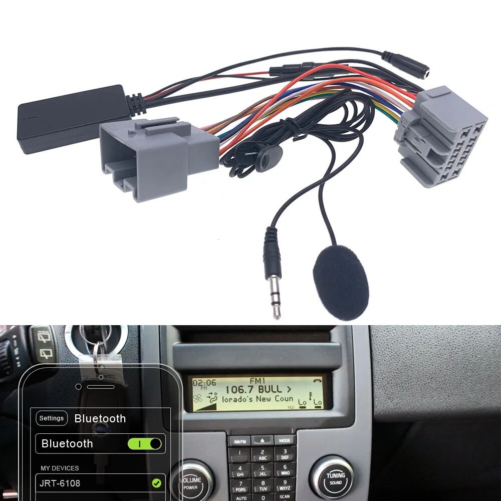 Автомобильный Bluetooth модуль громкой связи AUX адаптер для Volvo C30 S40 V40 V50 S60 S70 C70 V70 XC70 S80 XC90 Автомобильные аксессуары