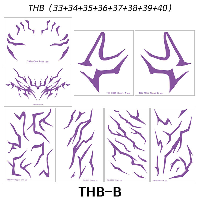 Аниме Охотники на демонов, женские и мужские группы, K-POP, лазерные татуировки, наклейки на тело, косплей, татуировка Руми.
