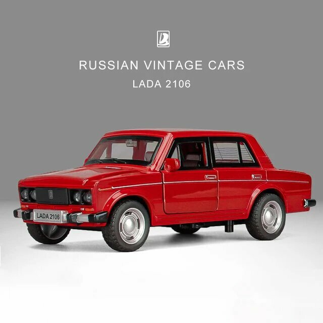 1/32 русская модель автомобиля LADA NIVA из сплава LADA 2106, игрушечная литая металлическая литая машинка с музыкальным освещением и инерционным механизмом, игрушки для детей